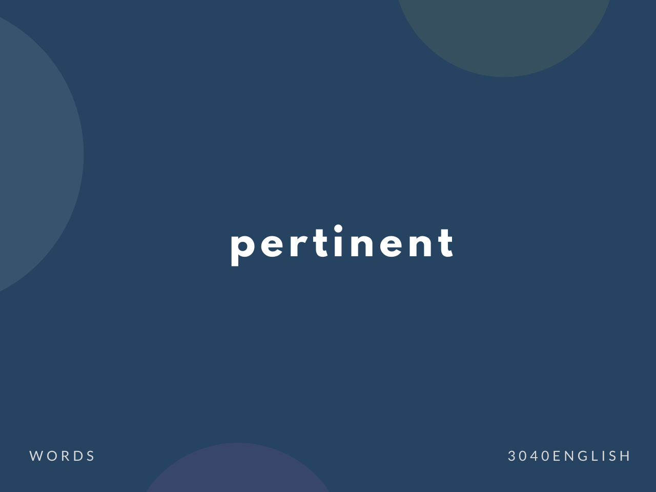 pertinent の意味と簡単な使い方【音読用例文あり】 | 30代40代で身につける英会話