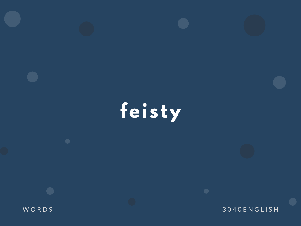 feisty の意味と簡単な使い方【音読用例文あり】