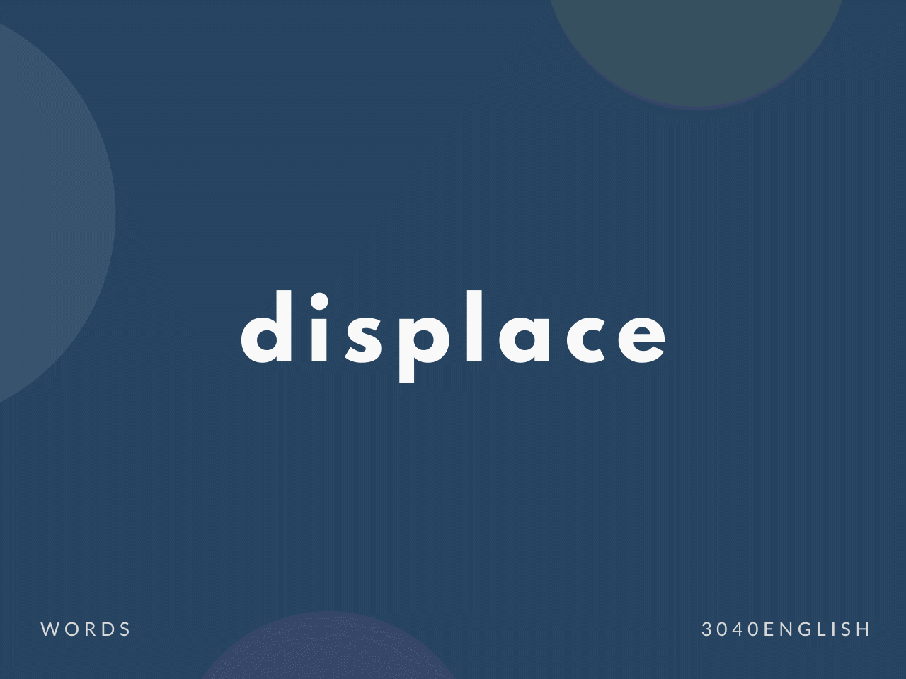 displace の意味と簡単な使い方【音読用例文あり】