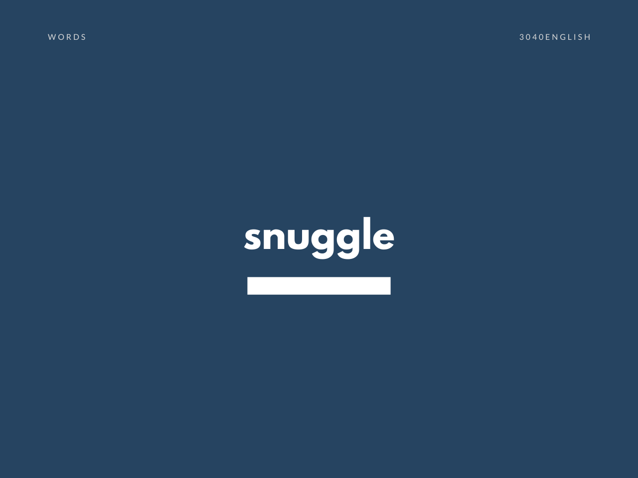 snuggle の意味と簡単な使い方【音読用例文あり】