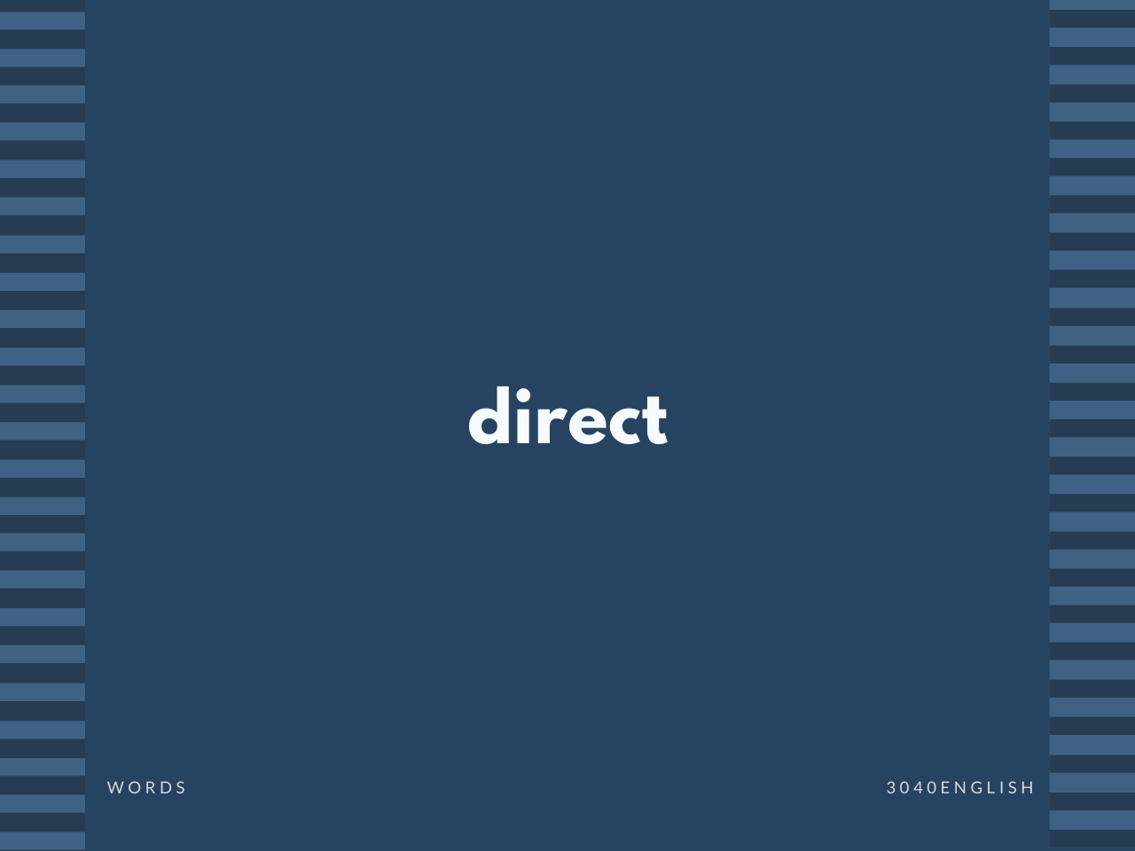 direct の意味と使い方【英語表現・例文】【ダイレクト・ディレクト】