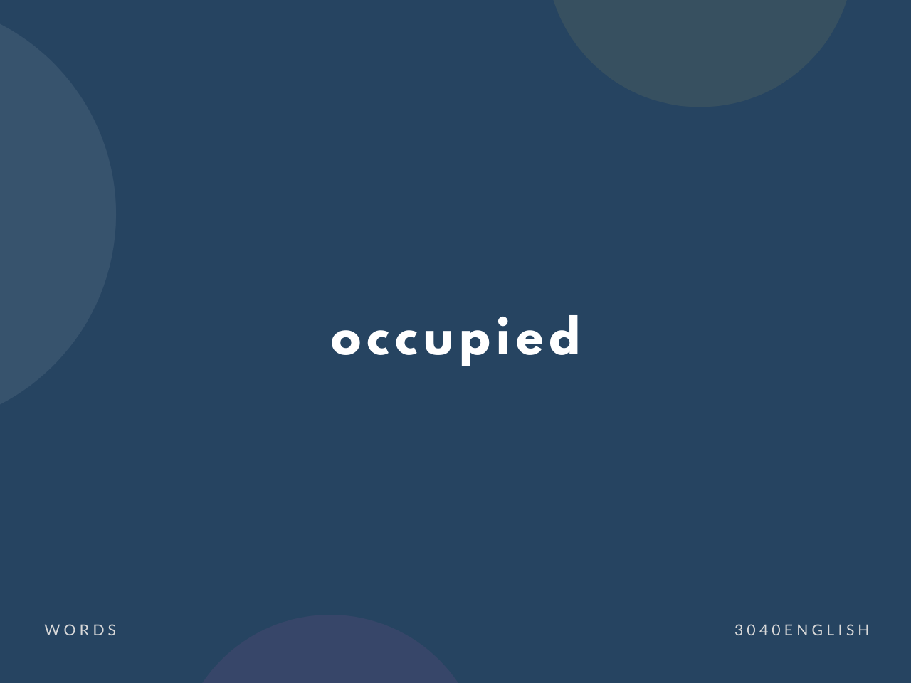 occupied の意味と簡単な使い方【音読用例文あり】