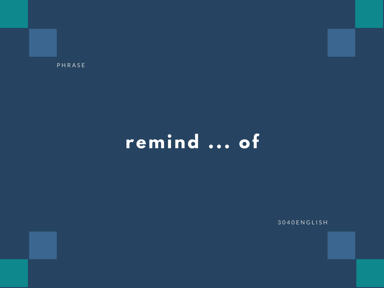 remind ... of の意味と簡単な使い方【英語例文あり】