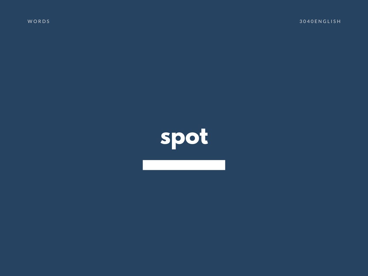 spot の意味と簡単な使い方【英語表現・例文あり】【スポット】