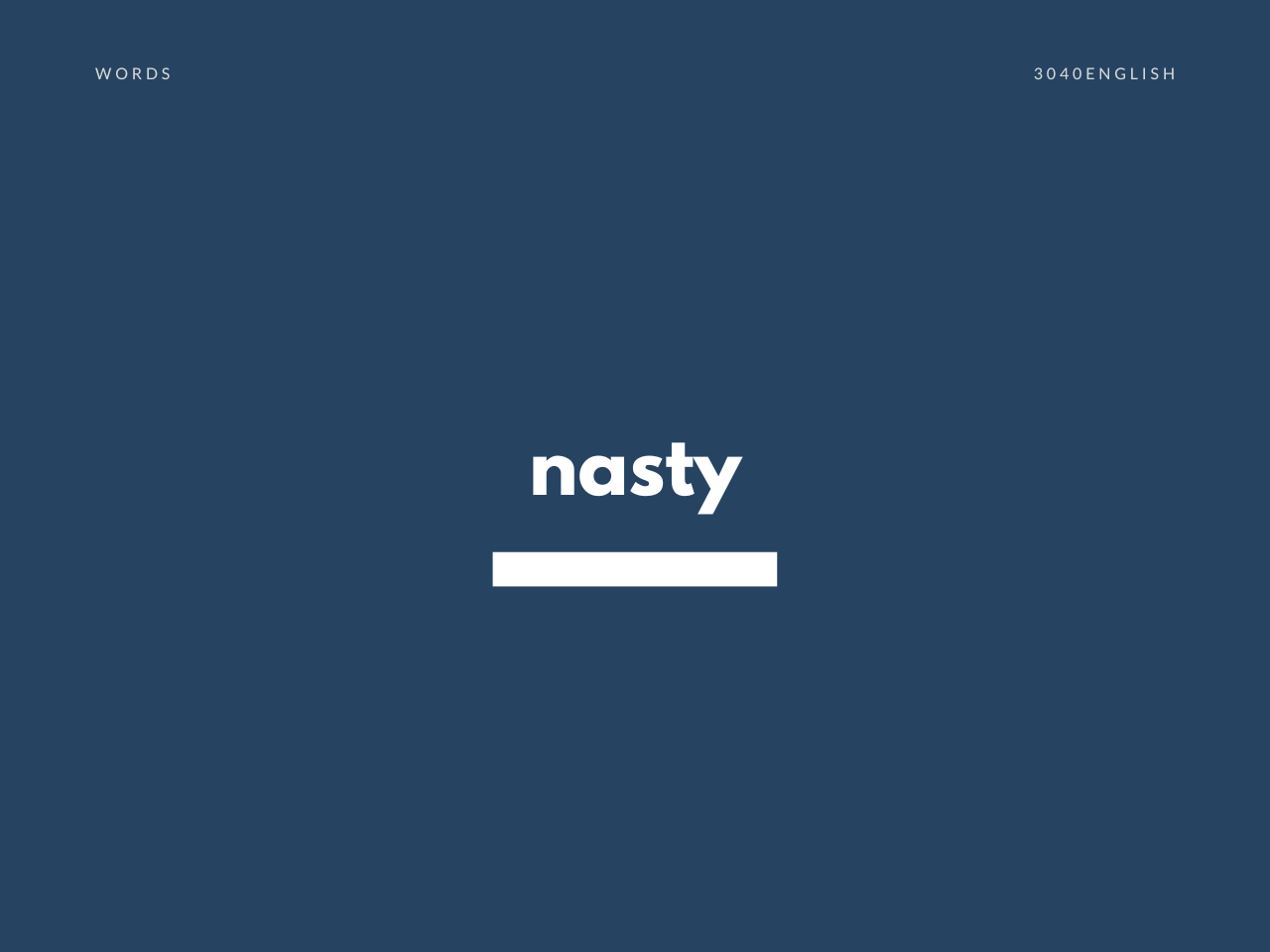 nasty の意味と簡単な使い方【音読用例文あり】