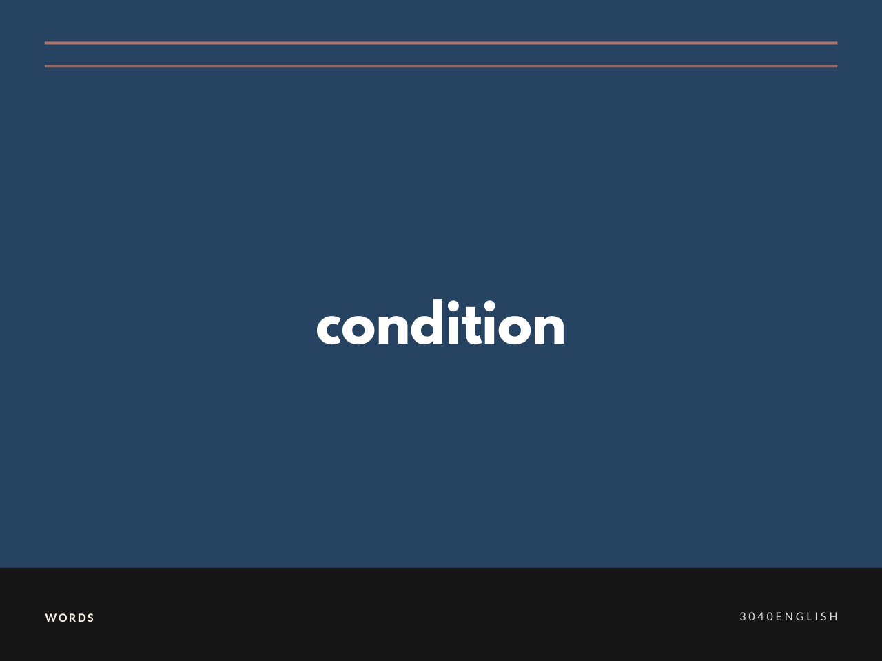 condition の意味と簡単な使い方【音読用例文あり】